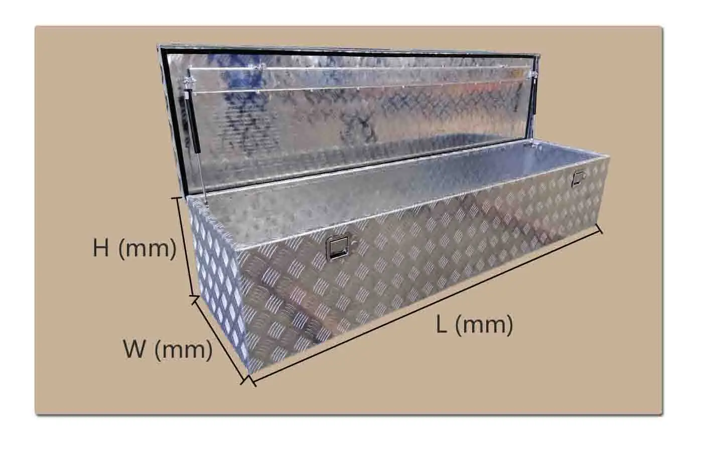 Durable Waterproof Aluminum Toolbox for Trucks & Pickups