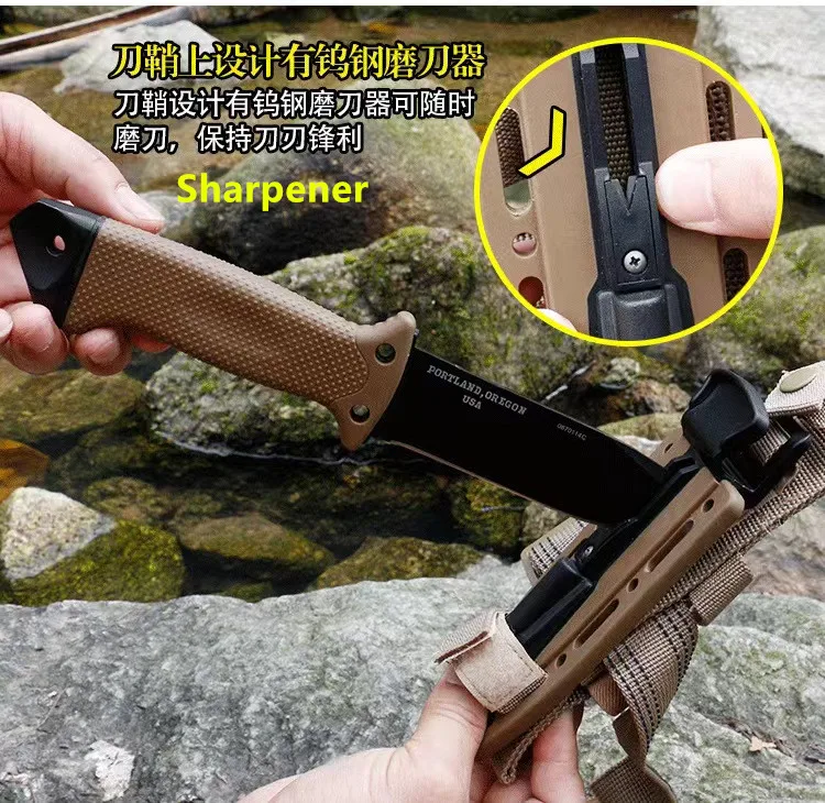 Multi Function Outdoor Fixed Blade Knives Camping Survival Hunting ...