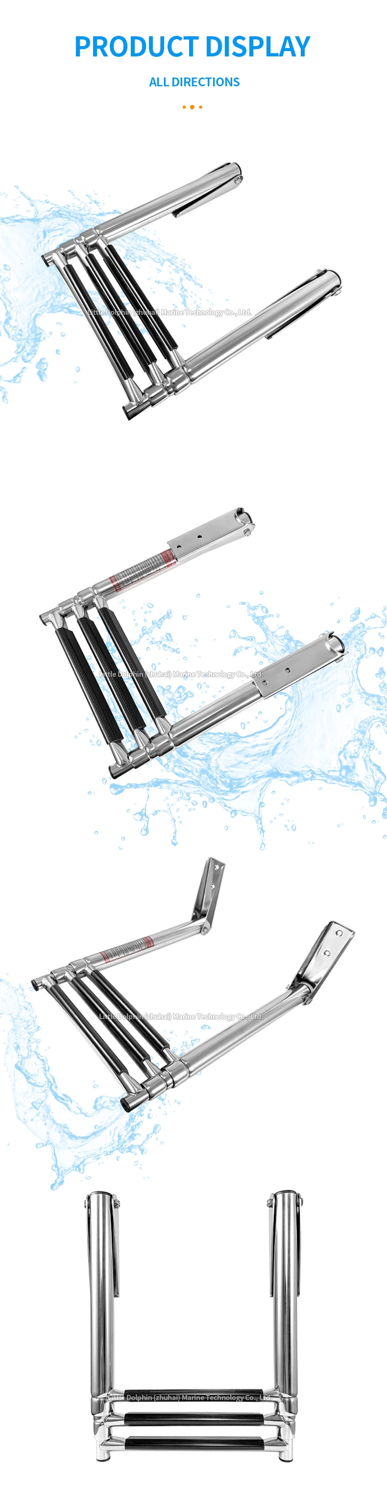 Foldable Boat Ladder Small Hingefor Ladder 3 Steps 316 Stainless Steel ...