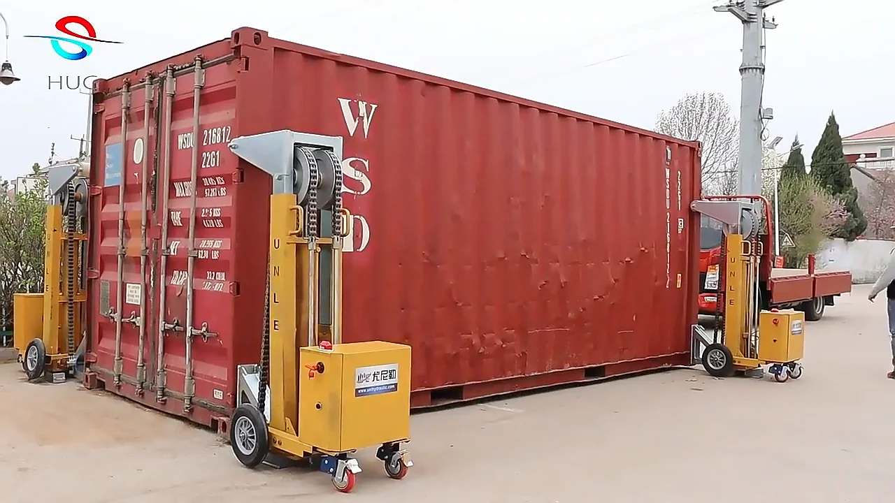 Container Hoist System Hydraulic Lifting Jacks For 20'gp 40' Gp 40' Hc ...
