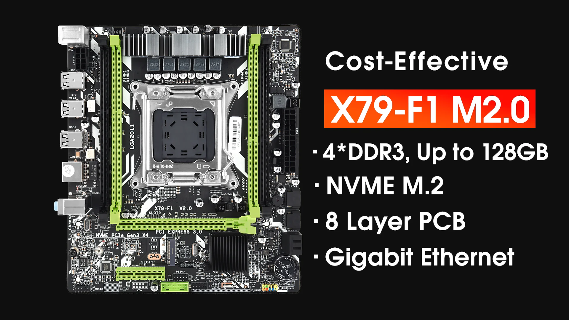 X79 F1 V2.0主板2通道ddr3 64g内存m2 Nvme通用串行总线2.0，适用于至强v1 V2 E5 - Buy Lga2011插座主板,X79主板,Ddr3主板 Product ...