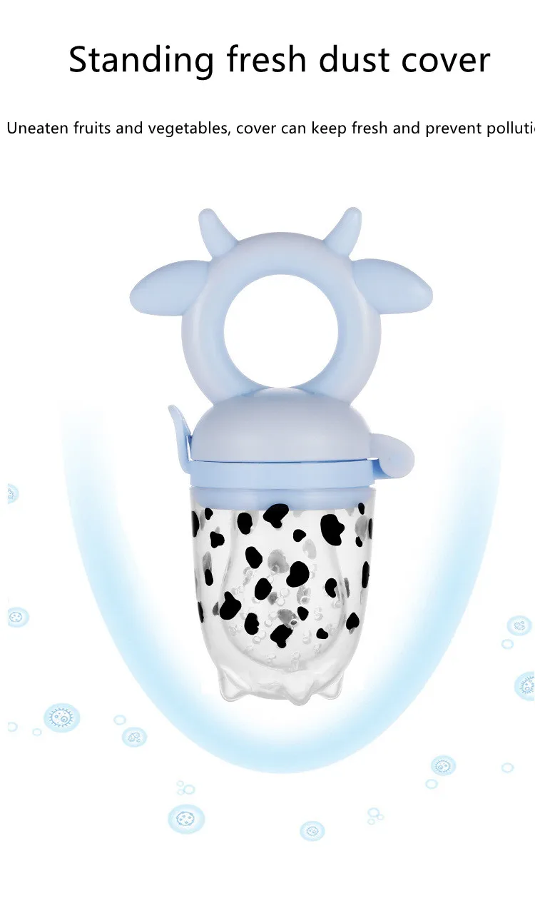 Cow Shape Design Fruit Vegetable Silicone Bite Toy Baby Fruit Food ...