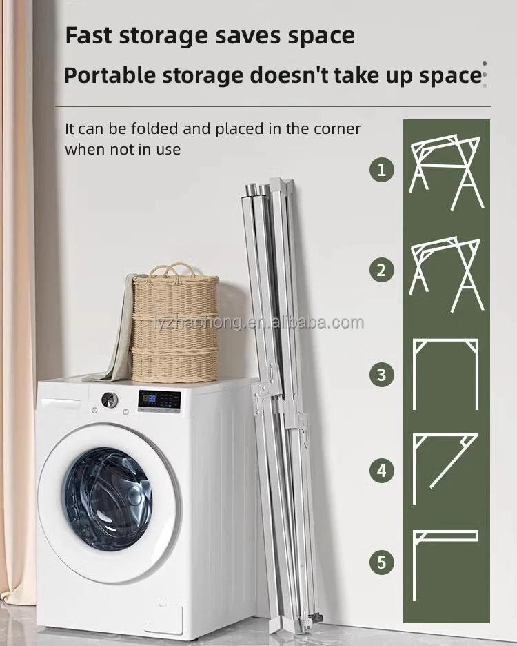 Stainless Steel Floor Mounted X-shaped Clothes Hanger Folding Clothes ...