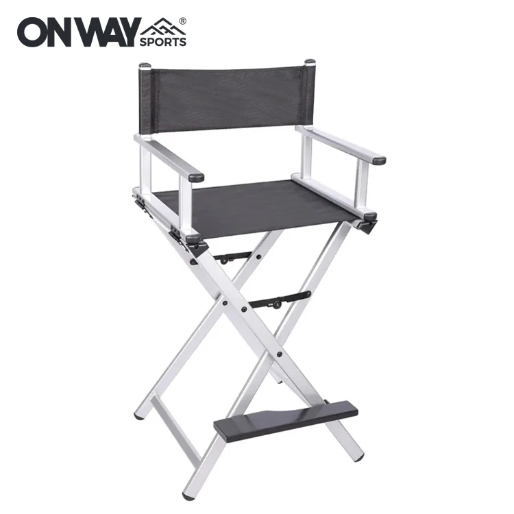 Custom Portable Heavy Duty Folding Aluminum Tall Directors Chair ...