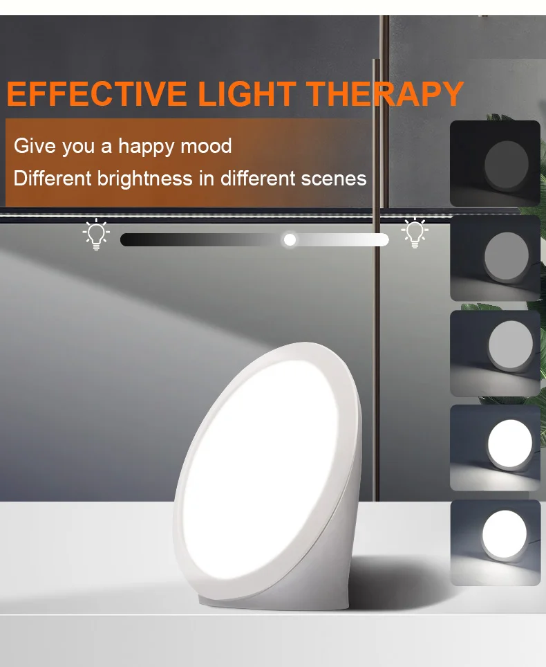 Uv Free Color Temperature Adjustable Sad Lamp Light Therapy Lamp 10000 ...