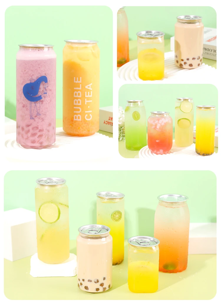 Custom Logo Printed Clear PET Cans for Coffee & Soda - OEM | Wholesale