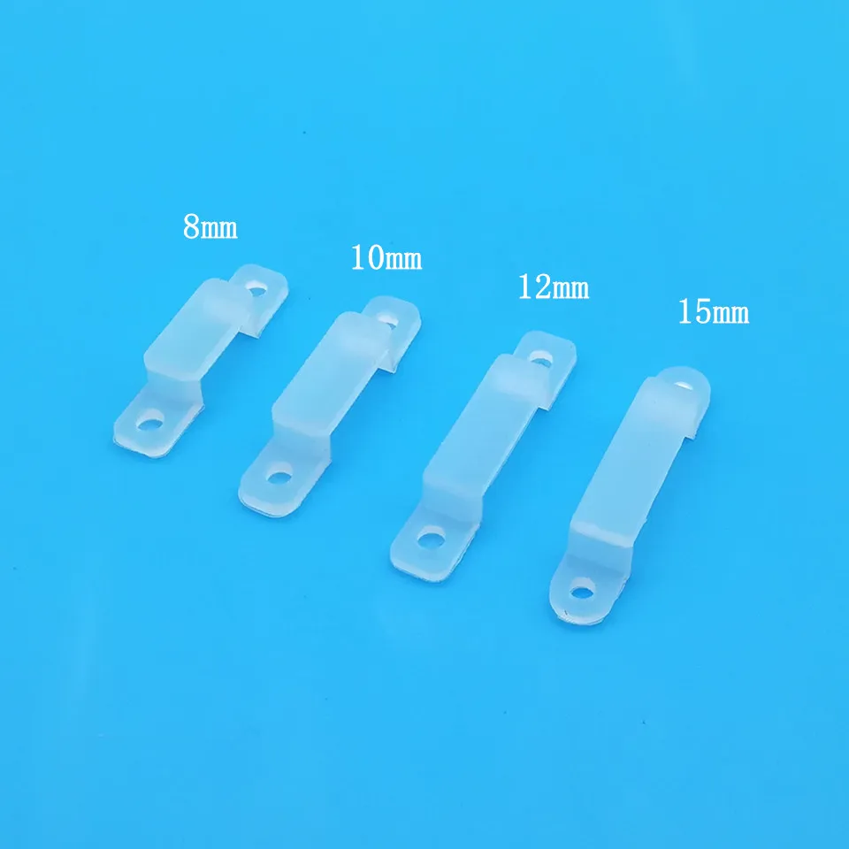 50pcs 100pcs 500pcs 8mm 10mm 12mm 15mm Silicon Clip for Fixing IP67 ...