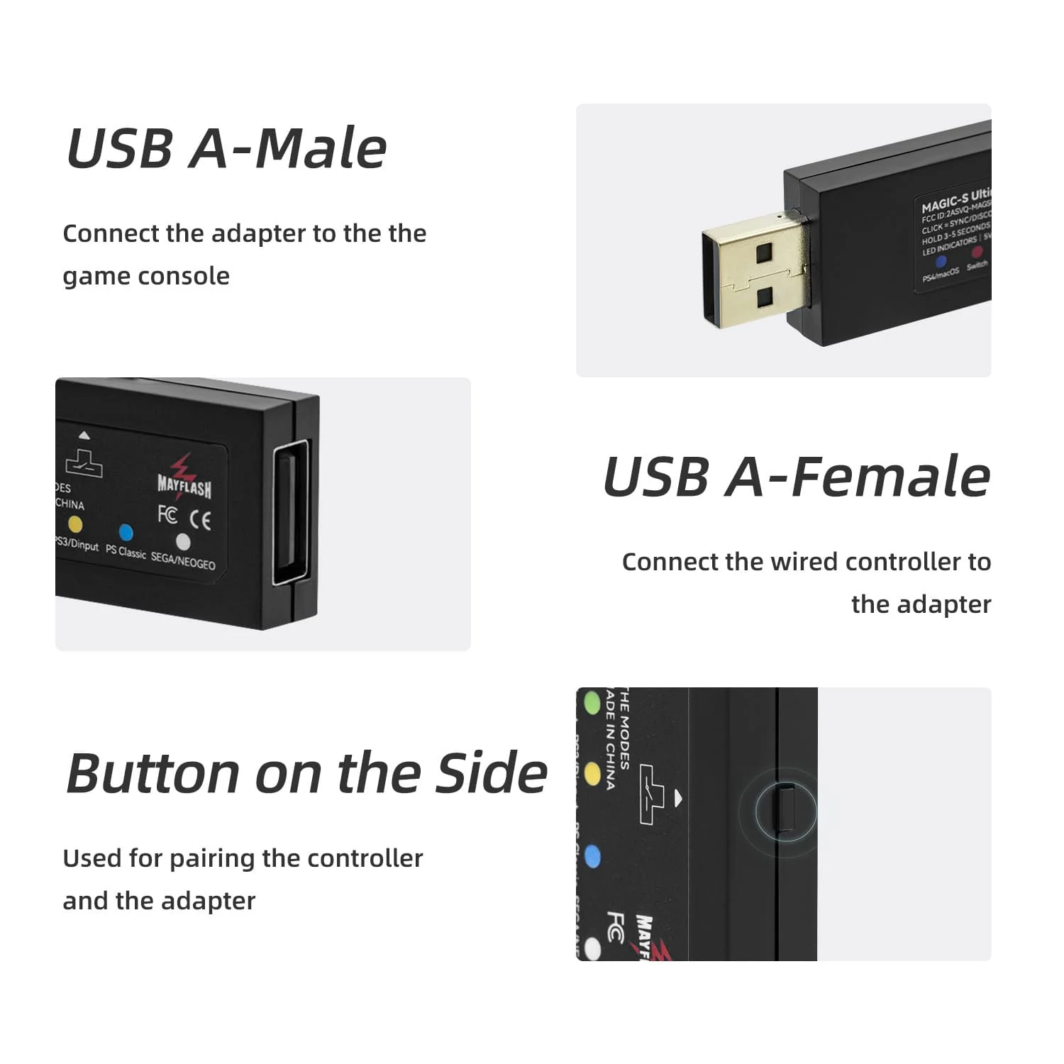 Mayflash Magic-S BT USB Adapter - Wireless Controller Converter