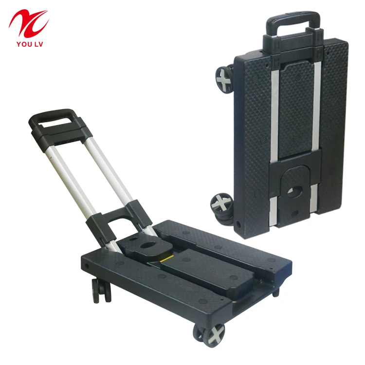 Portable Pp Base Plate Trolley Folding Storage Travel Luggage Trolley ...