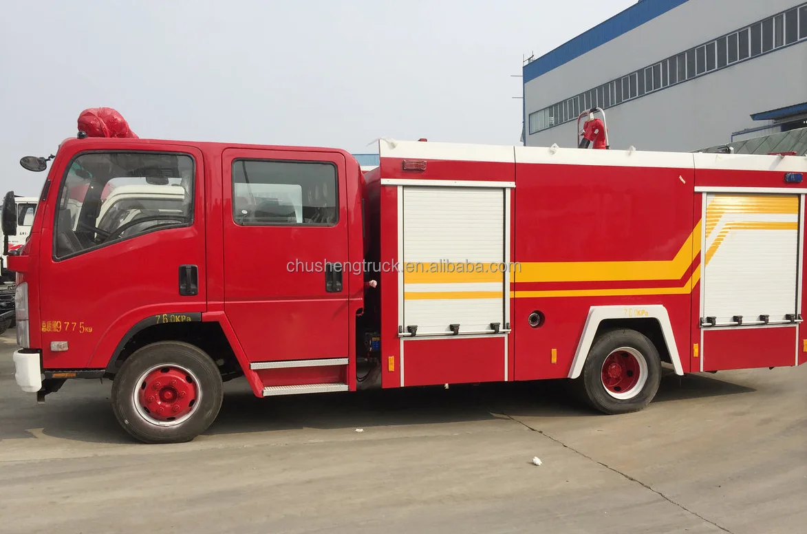 Japan Brand ISUZU ELF Diesel LHD 4x2 Fire Truck Emergency Rescue Vehicle
