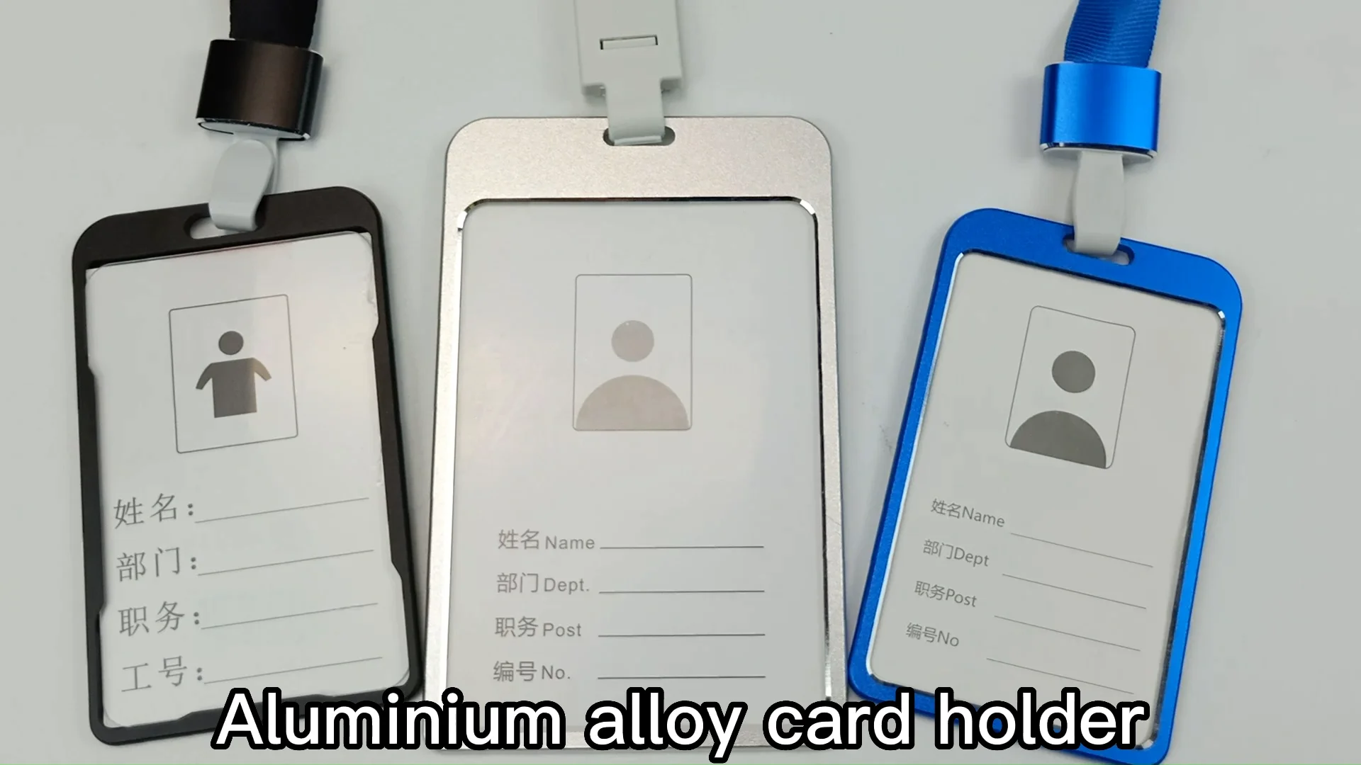 Custom Aluminum Alloy Id Credit Name Card Badge Holder Cover Metal Zinc ...