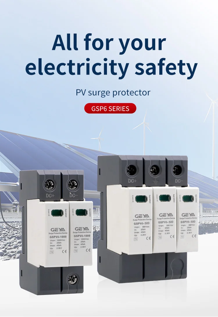 Geya Gsp6-c40pv 800v 2p Spd Surge Protector Protection Device Din Rail 480v - Buy Dc Surge ...