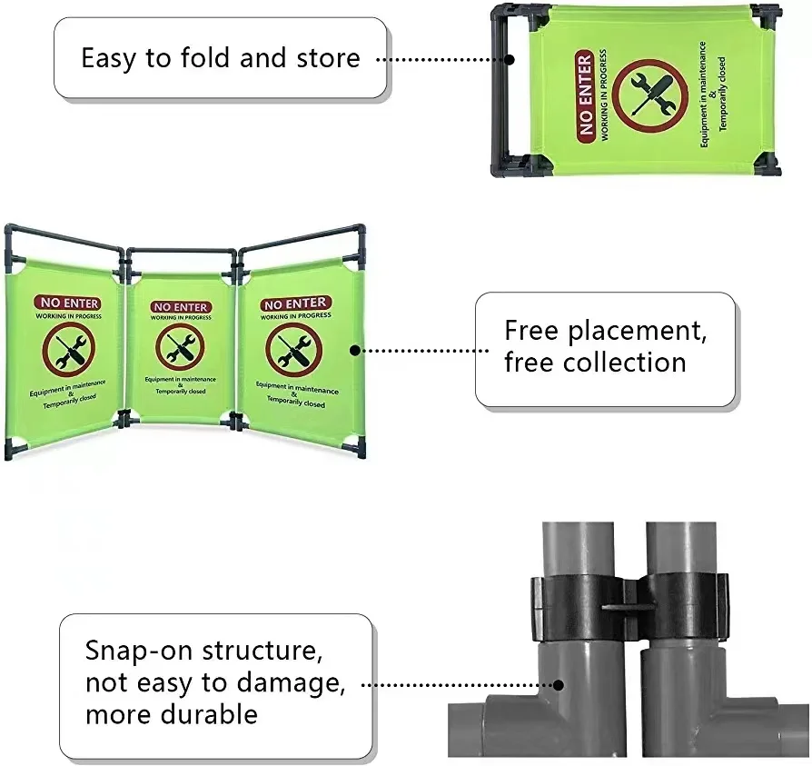 Hot Sale Warning Signs Safety Construction Site Barricade Folding ...
