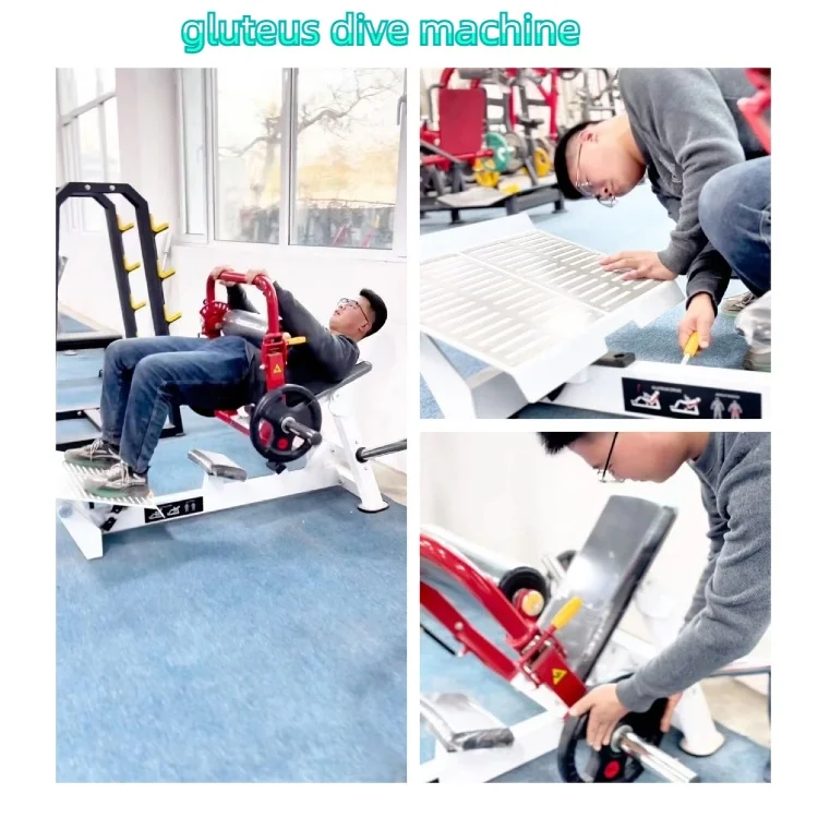 Glute Bridge Machine Lift Hip Thrust Plate Loaded Gym Fitness Equipment ...