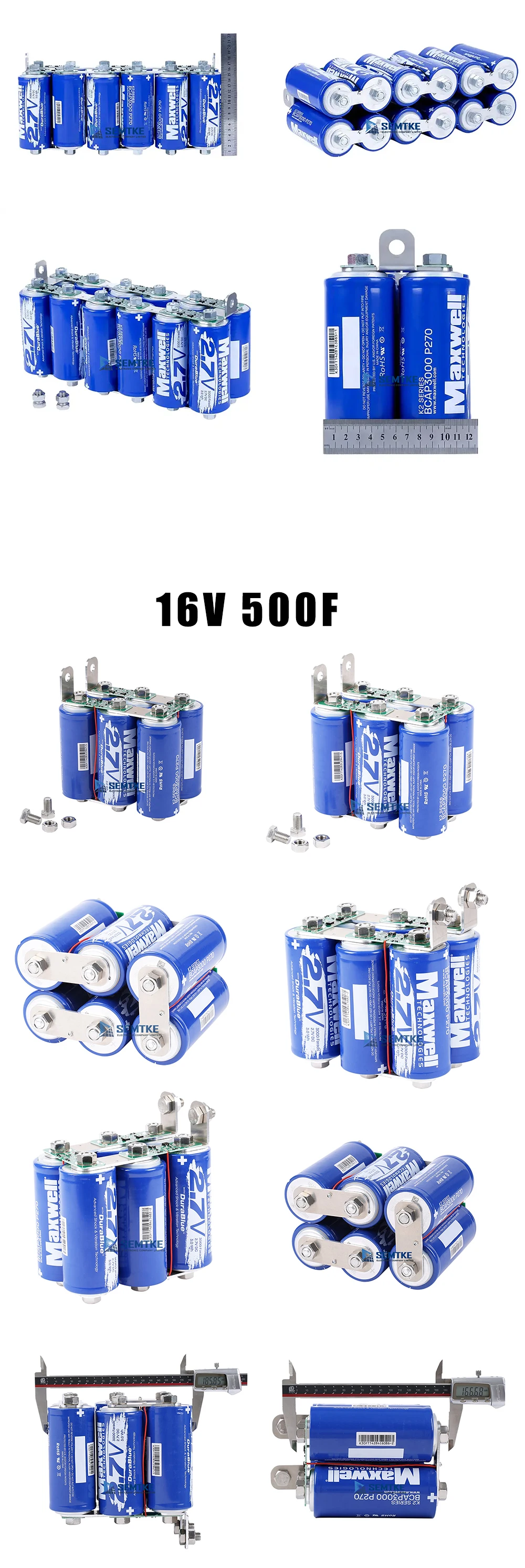 2.7v 3000f Maxwell Super Capacitor Module 3v 12v 16v 2.7v 310f 350f ...