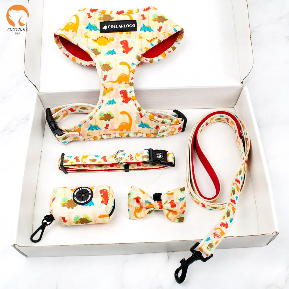 Custom Logo Dog Harness Set - Personalized Pet Accessories