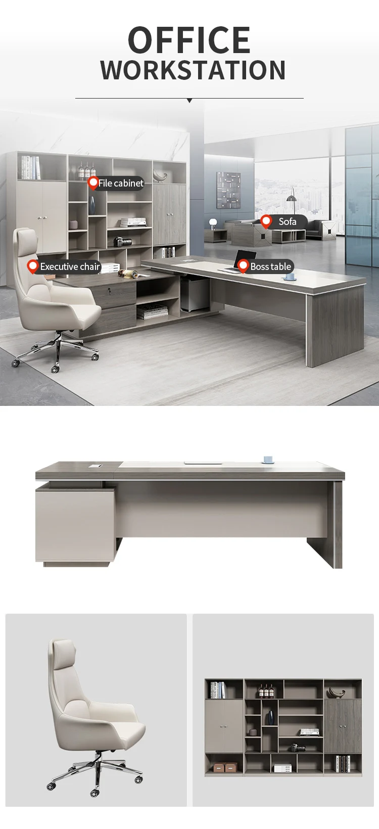 Minimalist Modern Office Table Photos for Boss Executive Desk