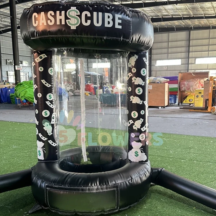 Inflatable Money Grab Machine Inflatable Cash Cube Booth for Business ...