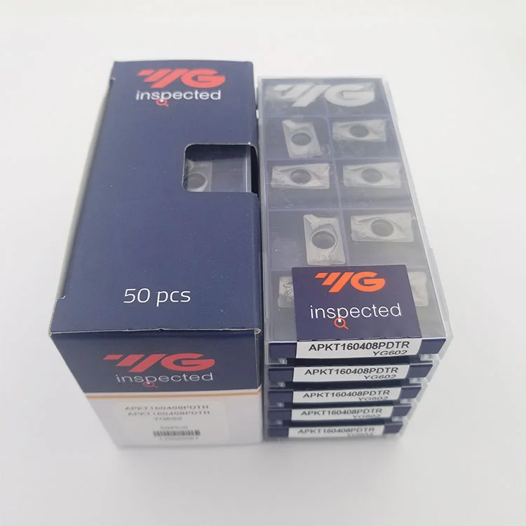Inserto indexable de carburo CNC, YG-1 Original, APKT160408PDTR YG602| Alibaba.com