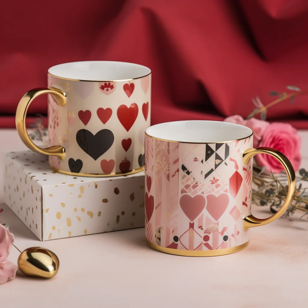 Factory Custom Couple Cup Gift Set Couple Cup Set - Buy Heart Shape ...