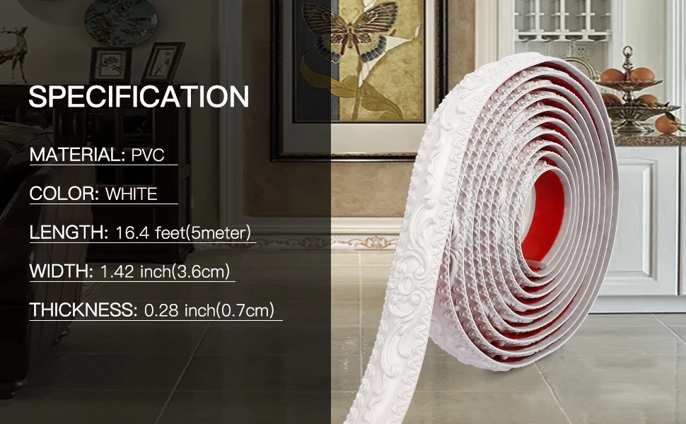 Flexible Molding Trim - Self-Adhesive PVC Ceiling & Wall Trim, OEM