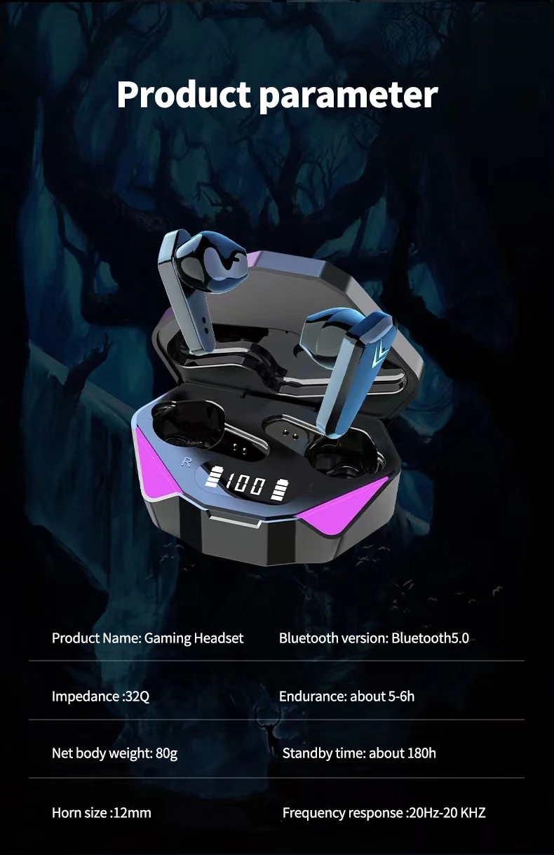 New True Wireless Tws Audifonos Auriculares Gamer X15 Tws Pro Gaming In ...