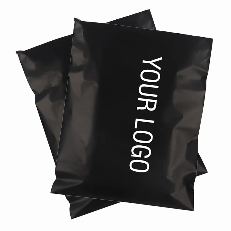 Custom Logo Black Matte Courier Bags - Perfect for Shipping