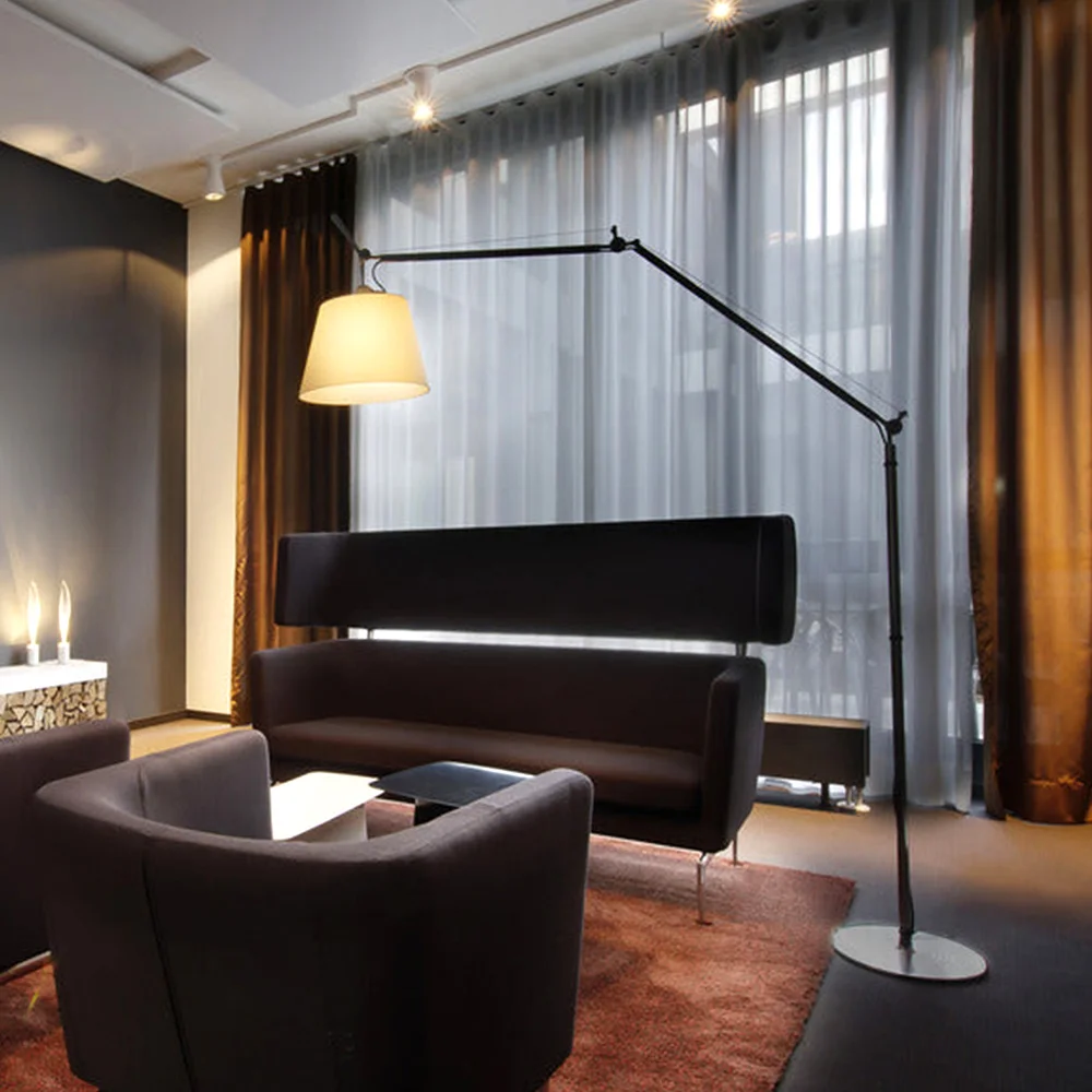 Adjustable Swing Arm Led Floor Lamp Office Home Metal Foldable ...