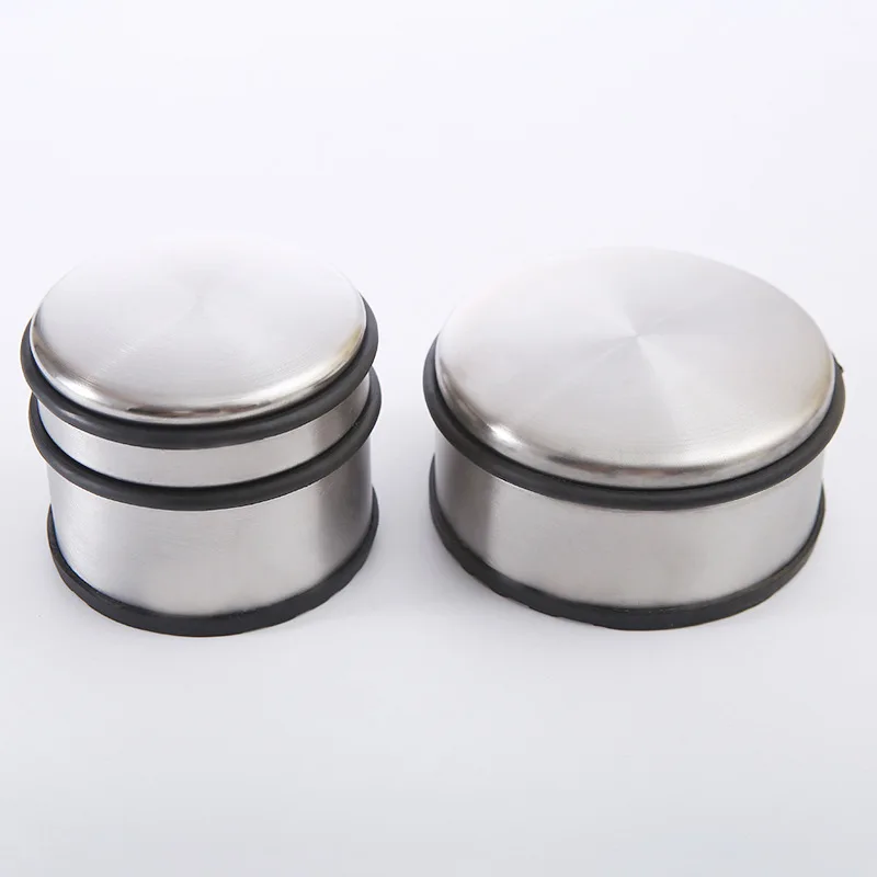 Metal Door Stop Heavy Duty Door Stopper Stainless Steel Rubber Ring ...
