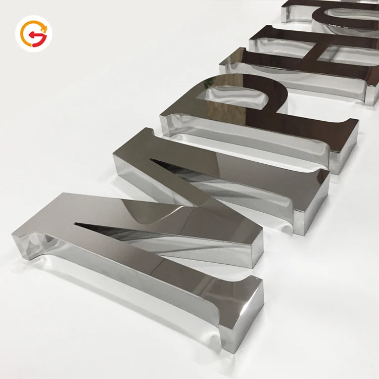 JAGUARSIGN Custom Mirror Stainless Steel Letters 3D Signage
