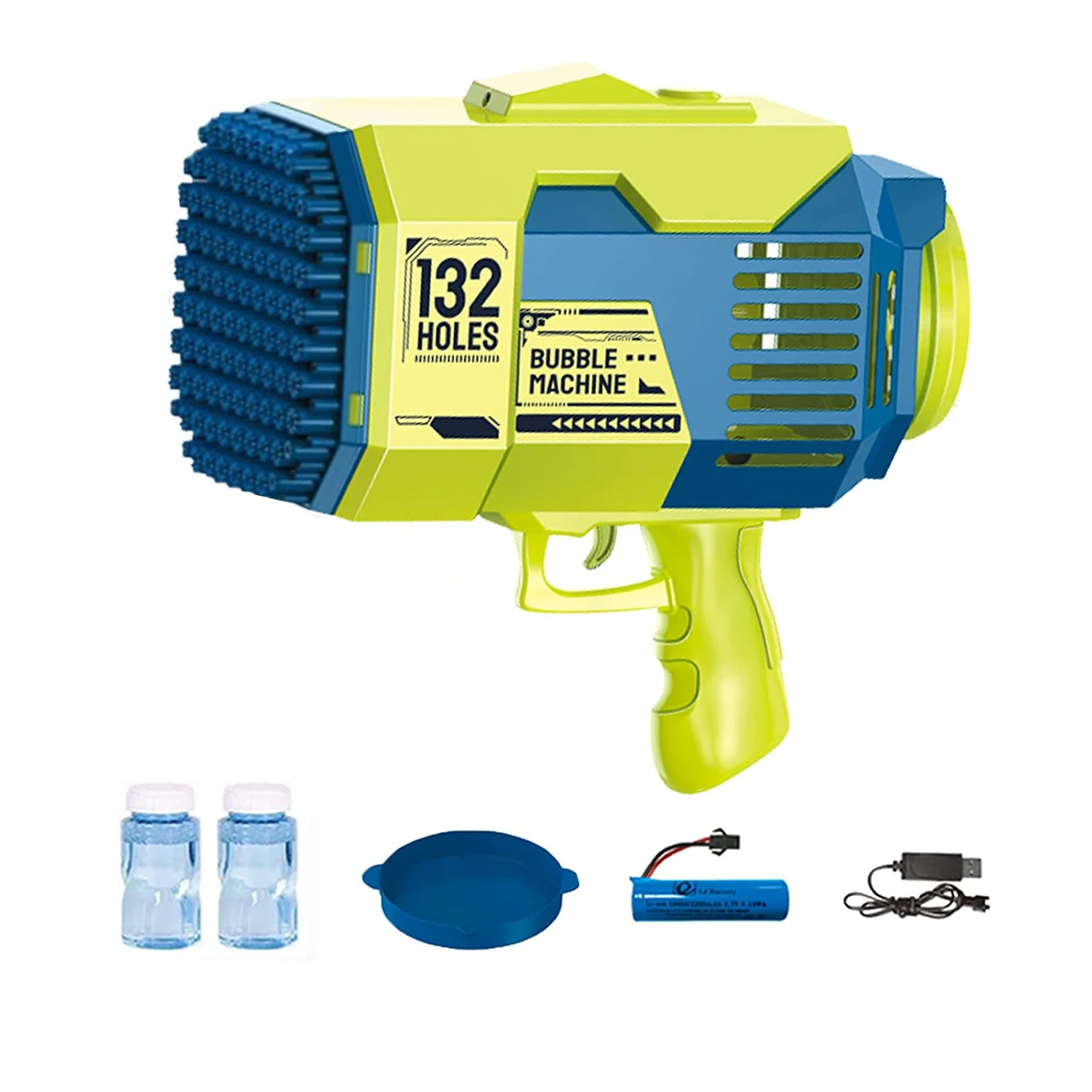 132 Holes Rocket Bazooka Bubble Gun For Kids Outdoor Play Children ...