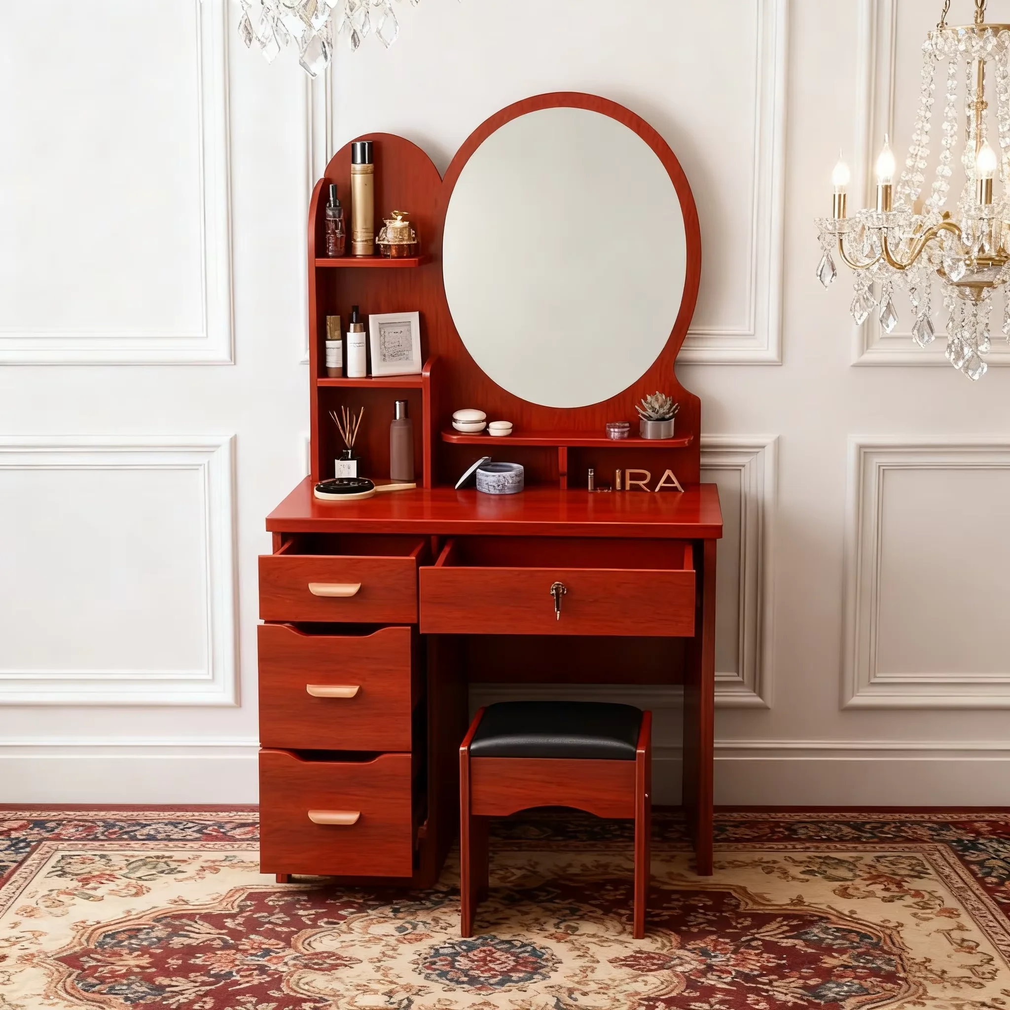 Bedside Vanity Table for Master and Secondary Bedroom with Cabinets ...