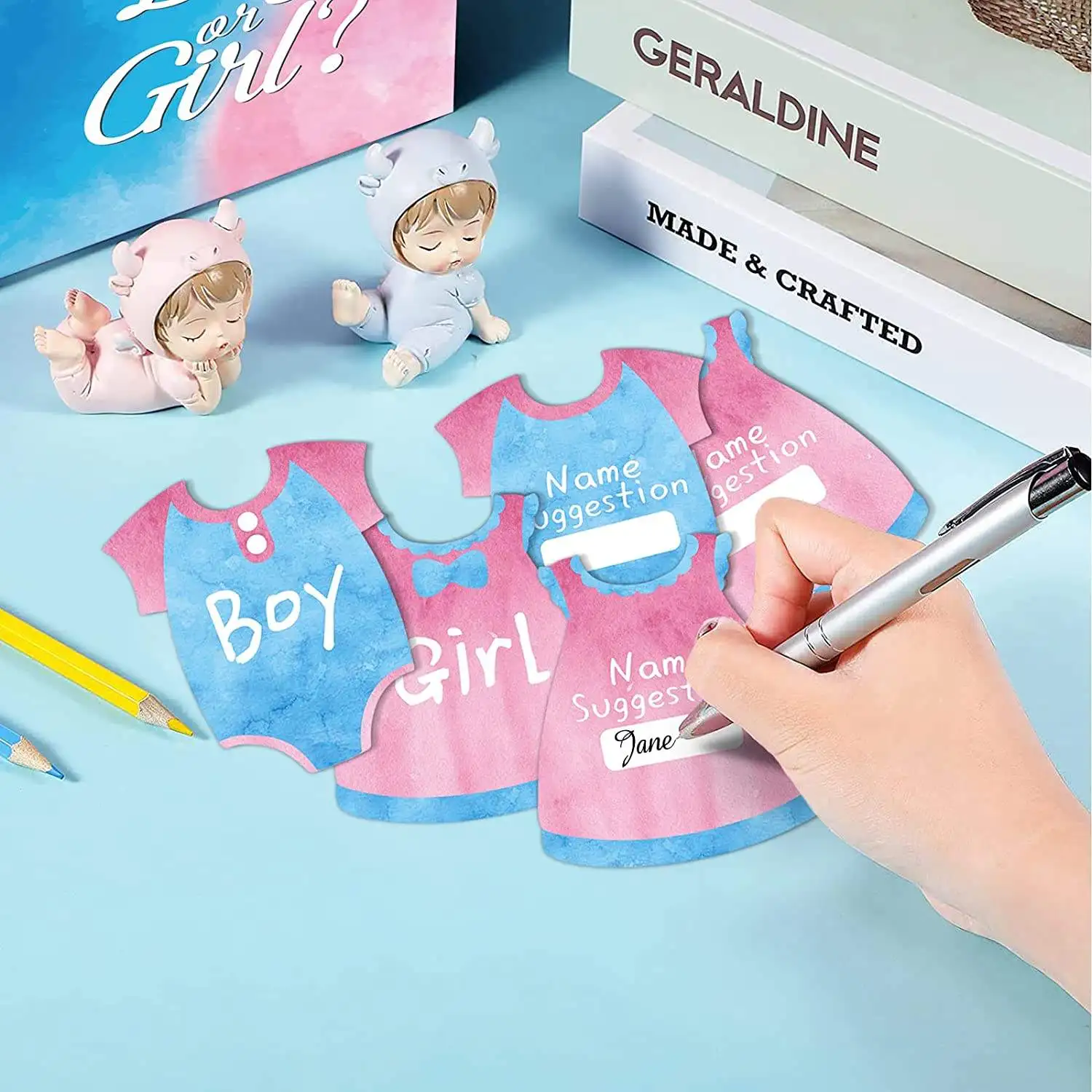 Wholesale Boy&Girl Gender Reveal Voting Boxes with Voting Gift Card for ...