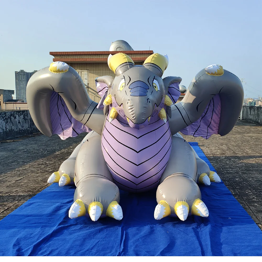 Beile Customized 3.5M Long Inflatable Grey Dragon Baphnedia