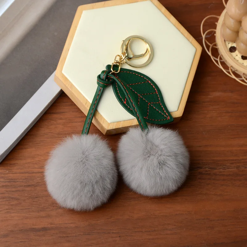 Plush Fruit Cherry Keychains - Customizable Promotional Gifts