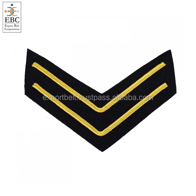 Custom Shoulder Ranks And Chevrons Made Of French Braid On Fabric With ...
