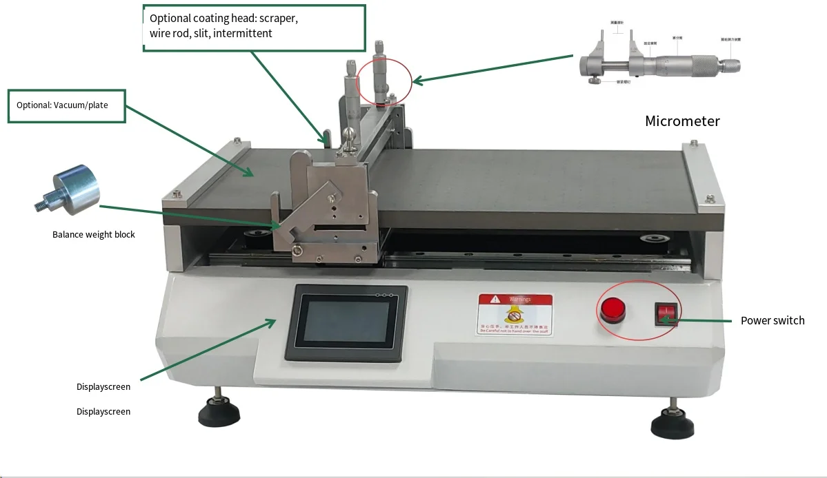 Lab Coater With Doctor Blade And Wire Bar Optional Film Coating Machine ...