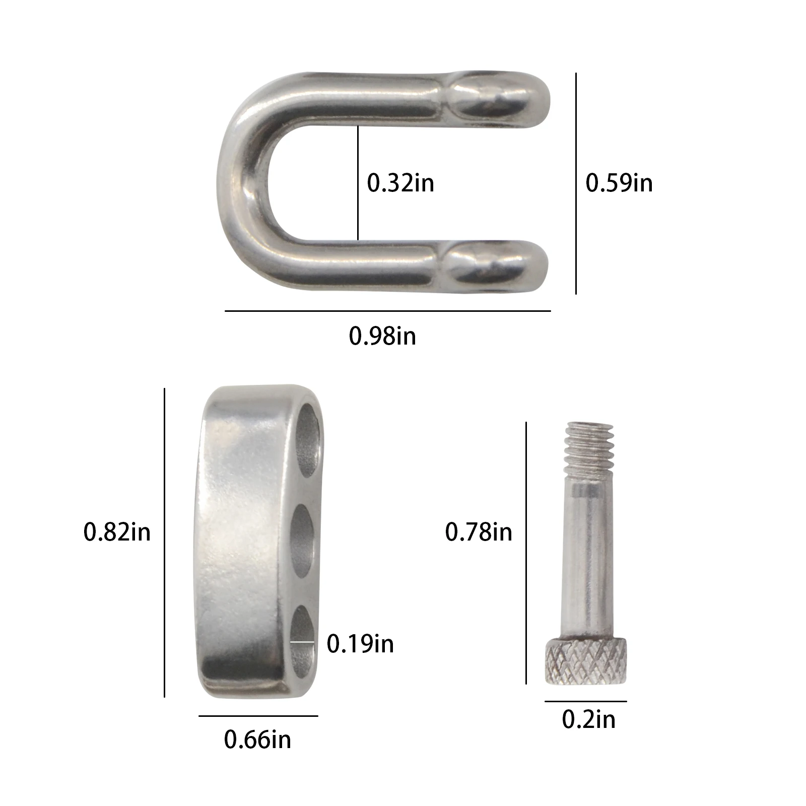 High Strength Adjustable U-Shaped Bow Shackles Alloy for Paracord ...