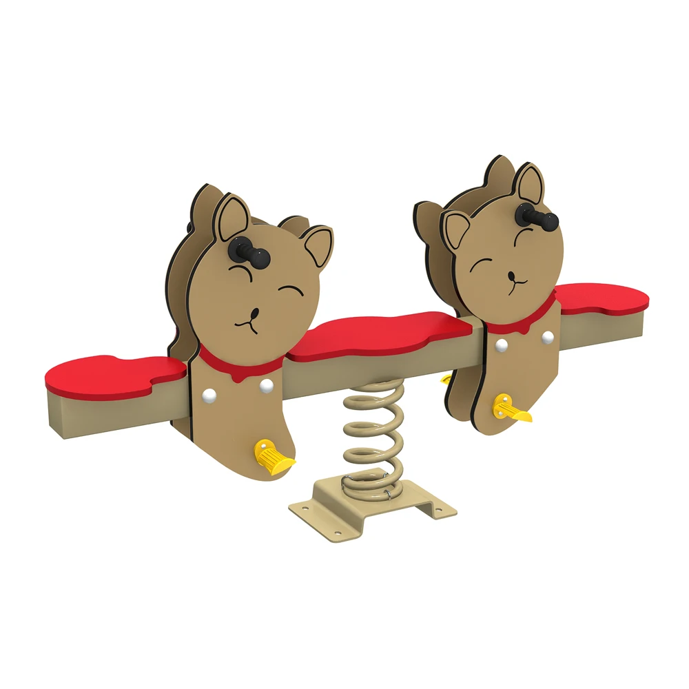 Playground PE Spring Seesaw Theme Park Equipment PE Plate Spring Animal ...