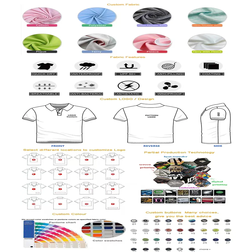 Custom-Made XL Work Clothes Quick-Drying Short-Sleeved for Polo Shirt ...