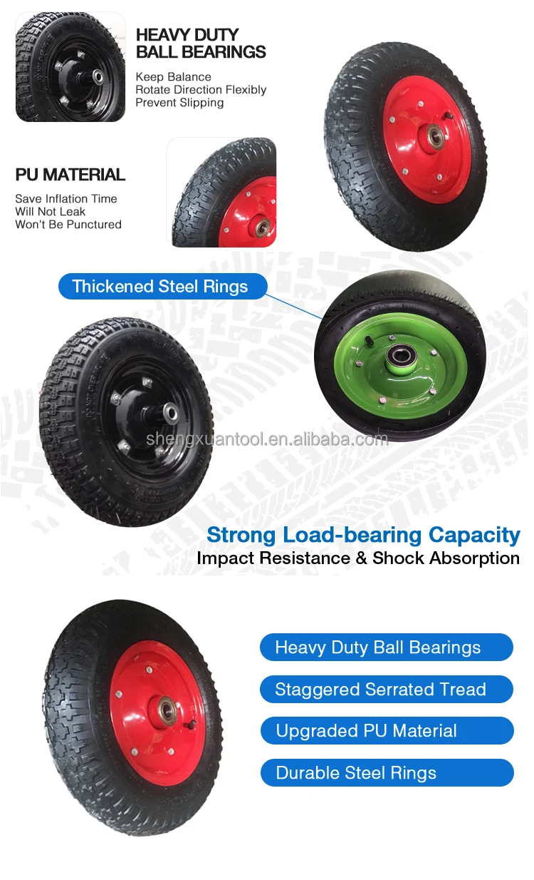 14inch Steel Rim Wheel Barrow Pneumatic Rubber Wheel 3.50-8 - Buy ...