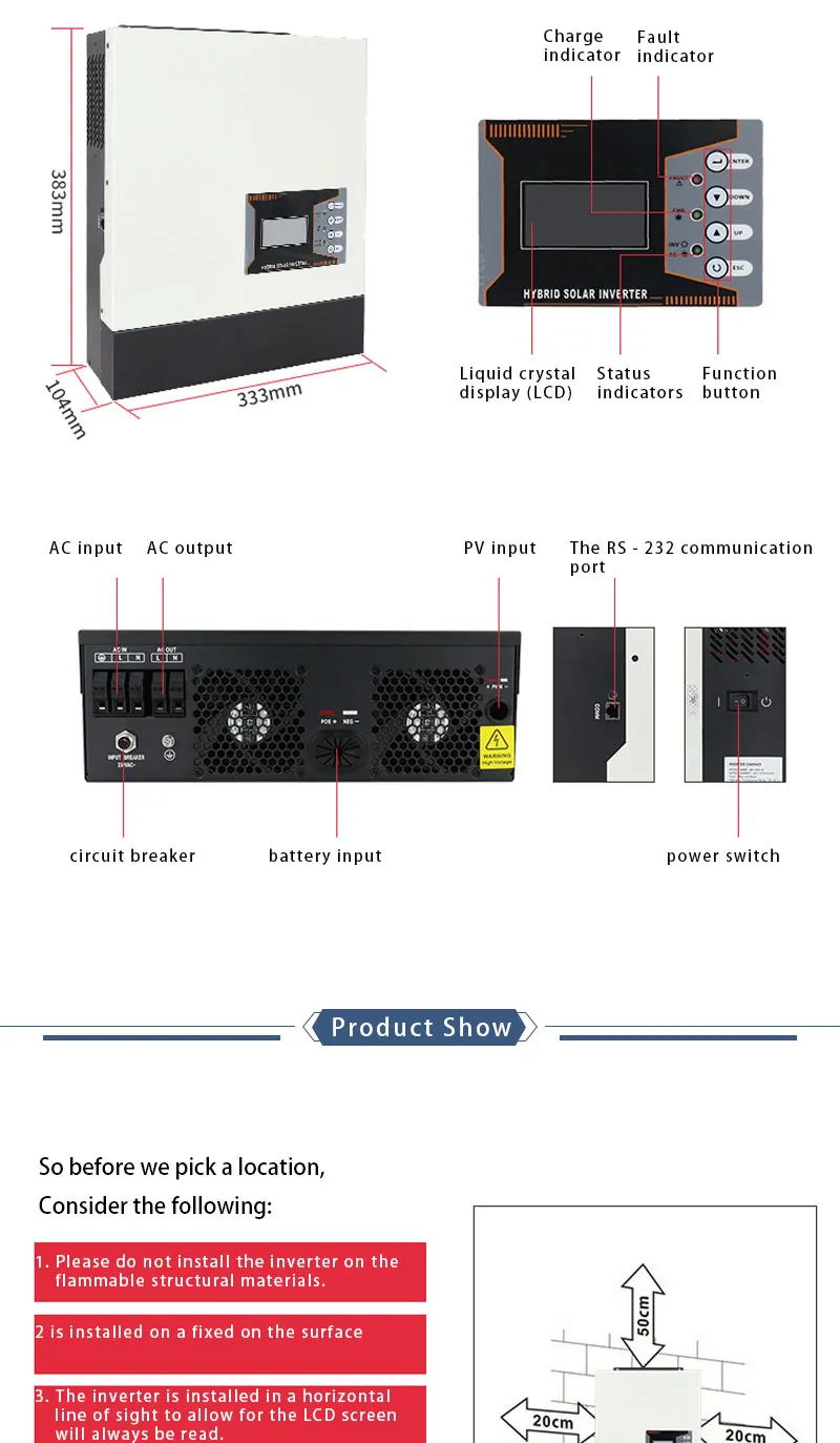 Voltronic 12kW Solar Grid Tied Inverter Complete Set OEM | Wholesale