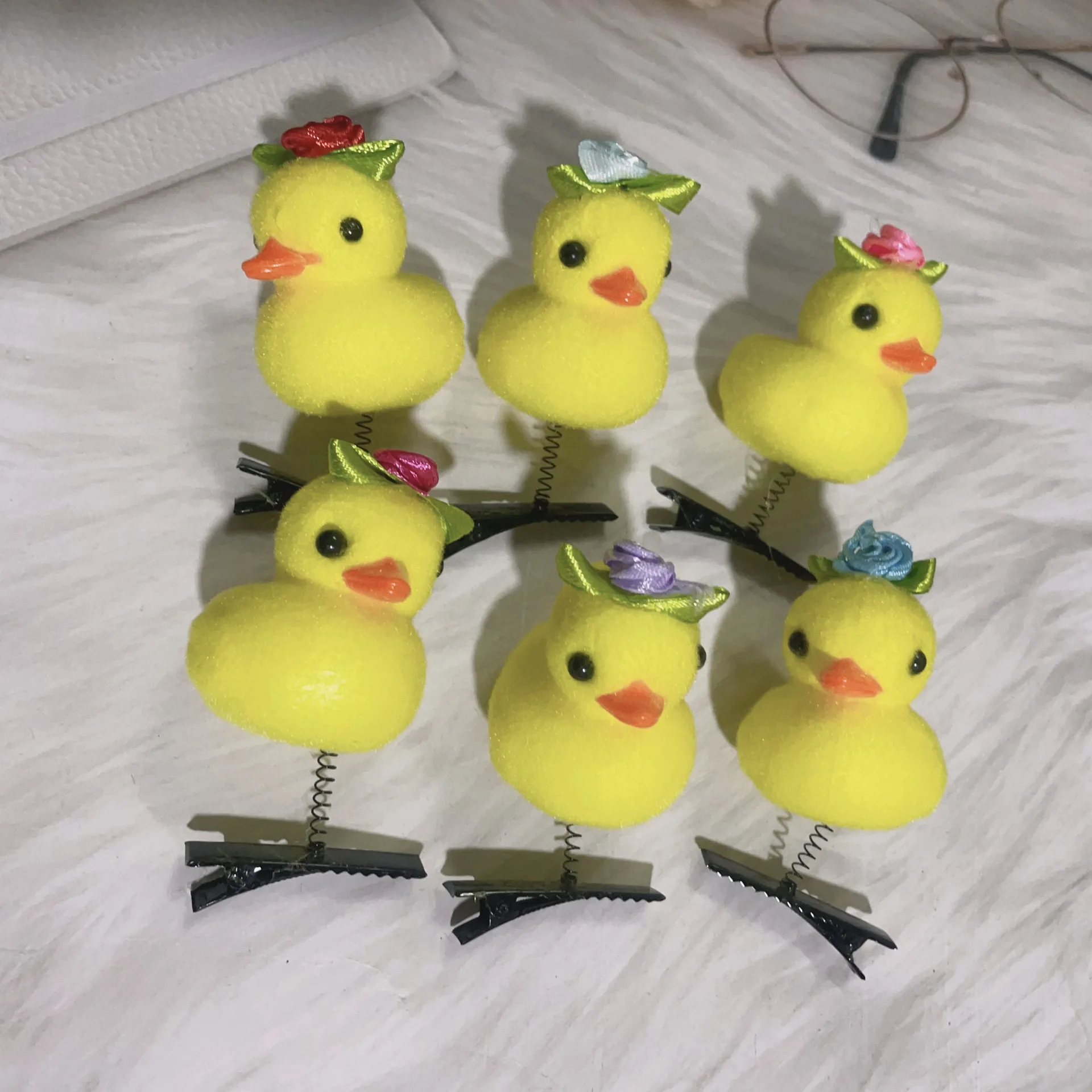 Kawaii Spectacled Duck Hair Clip - Cute Kids Accessory