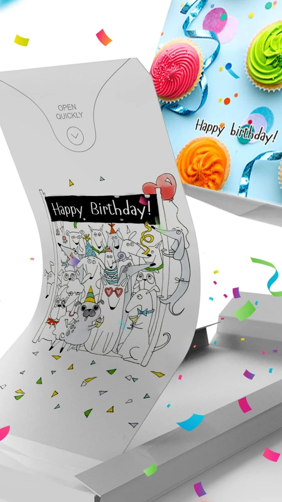 Cheap Custom Any Occasion Premium White Exploding Confetti Gift Card ...