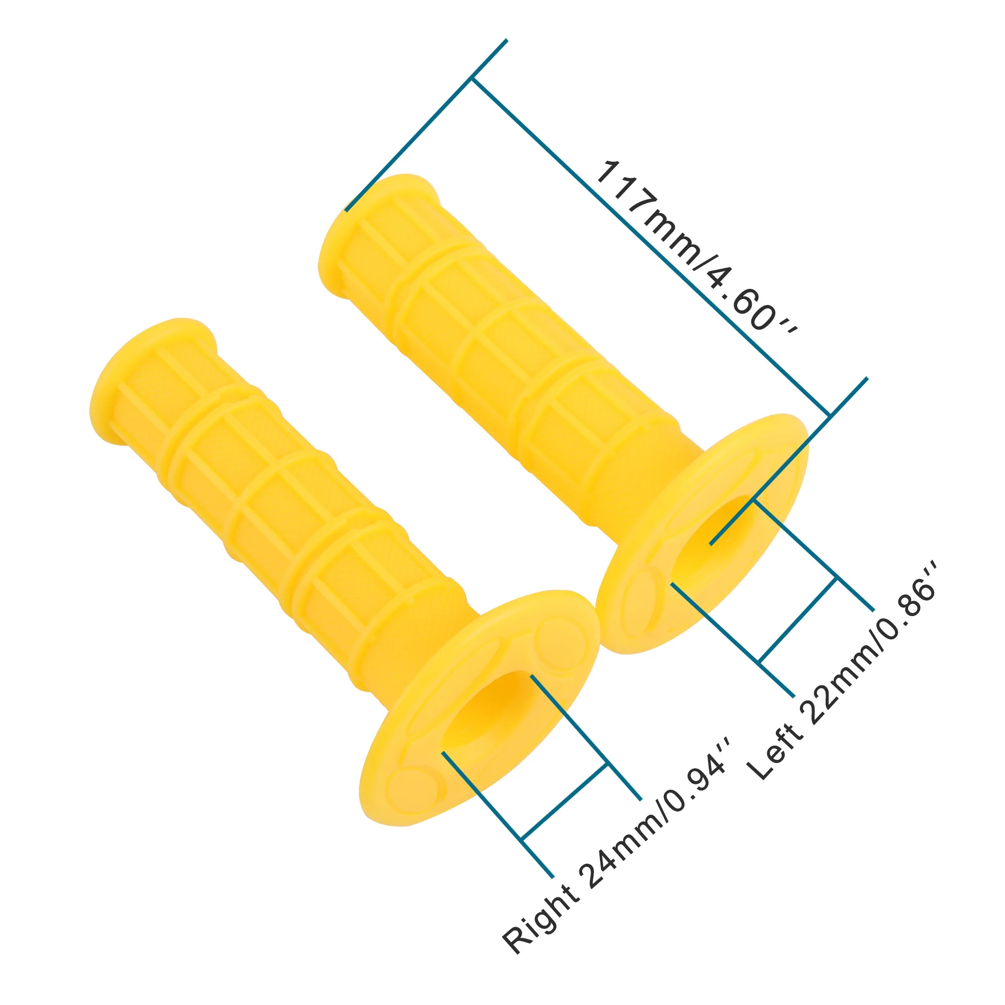 GOOFIT 7/8'' Yellow Handlebar Grips Replacement for Motorcycle Dirt ...