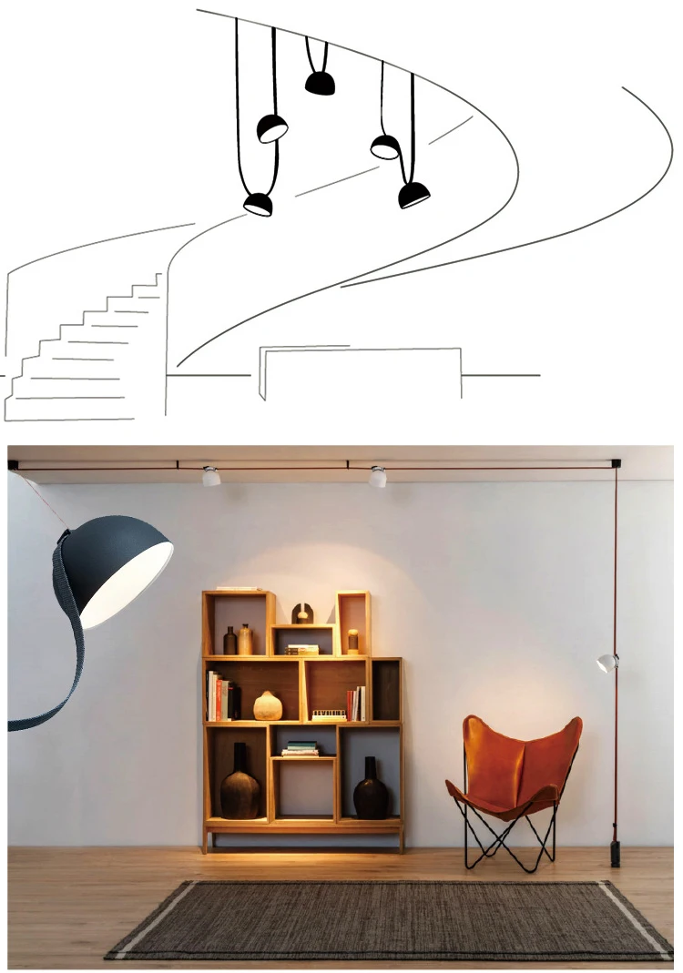 Modern 24V DC Indoor LED Linear Flexible Belt Track Light