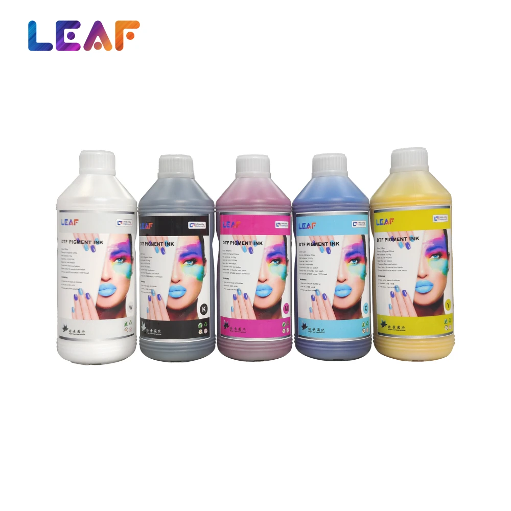 Leaf 500ml 1000ml Cmyk White Ink Premium Color Bottle Dtf Pigment Dtf Ink For Ep Son Xp600 L1800 ...