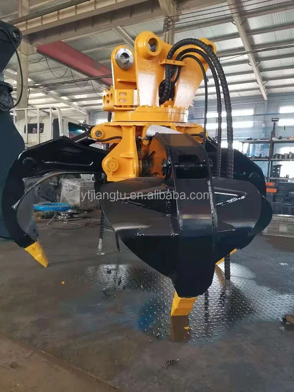 Stone Grapple Hydraulic Grab Bucket Scrap Metal Claws Orange Peel ...