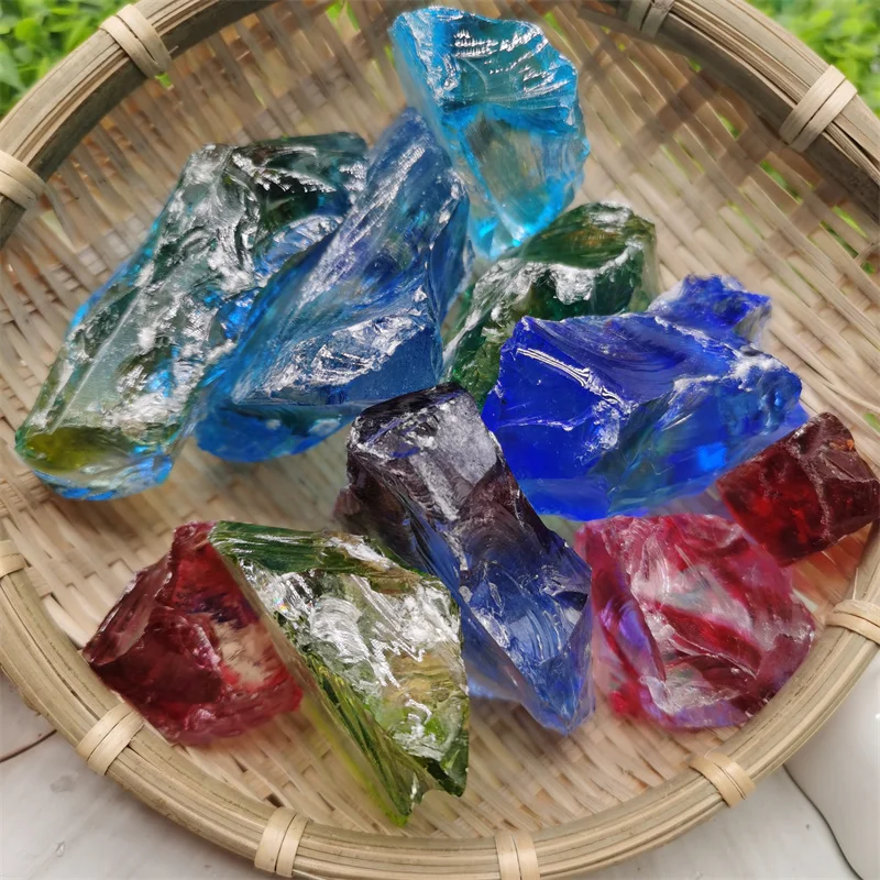 Natural Clear Landscape Glass Slag Rocks for Gabion Wall