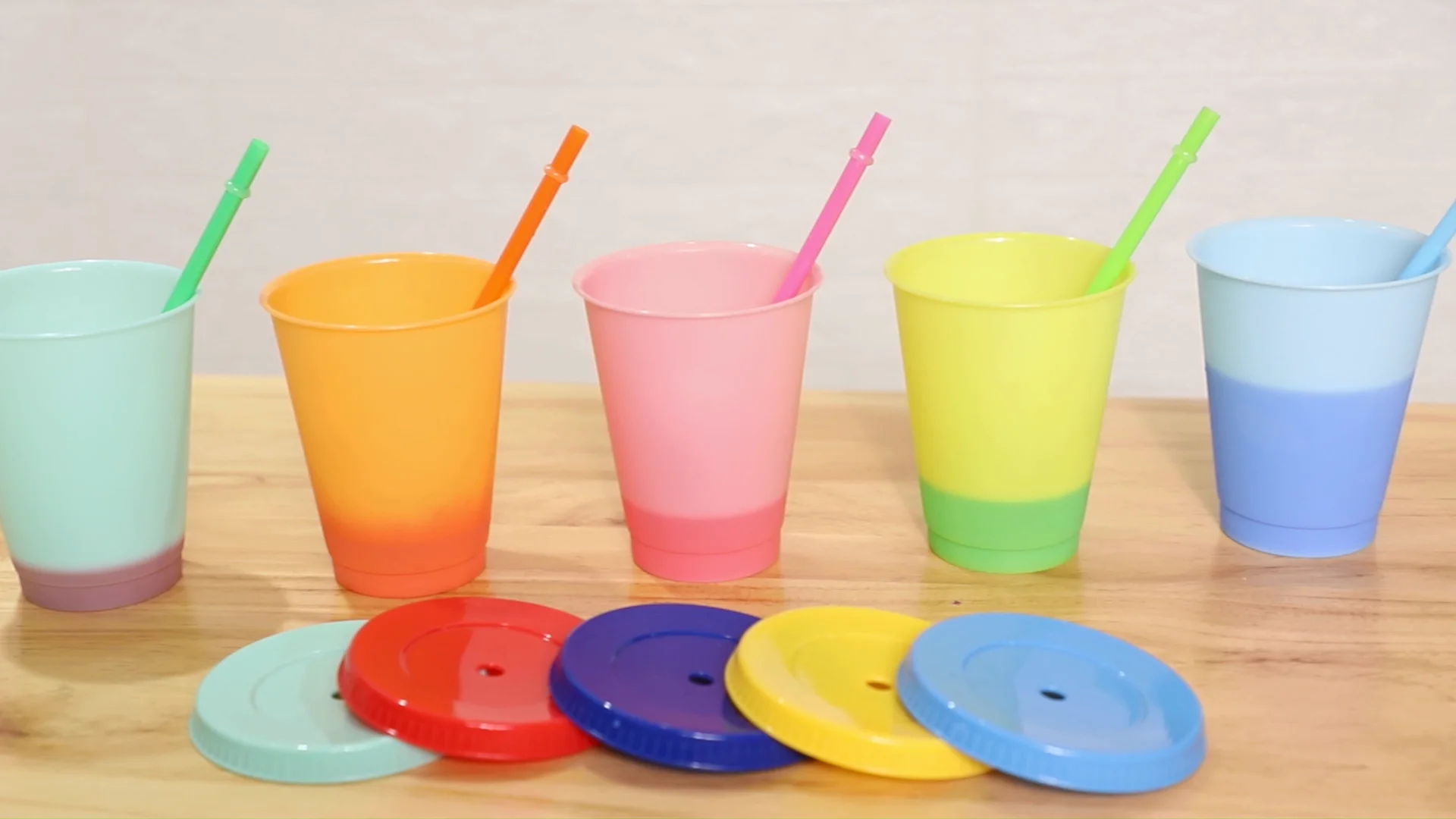 Lokyo Reusable Unique Plastic Party Tumbler Iced Coffee Color Changing ...